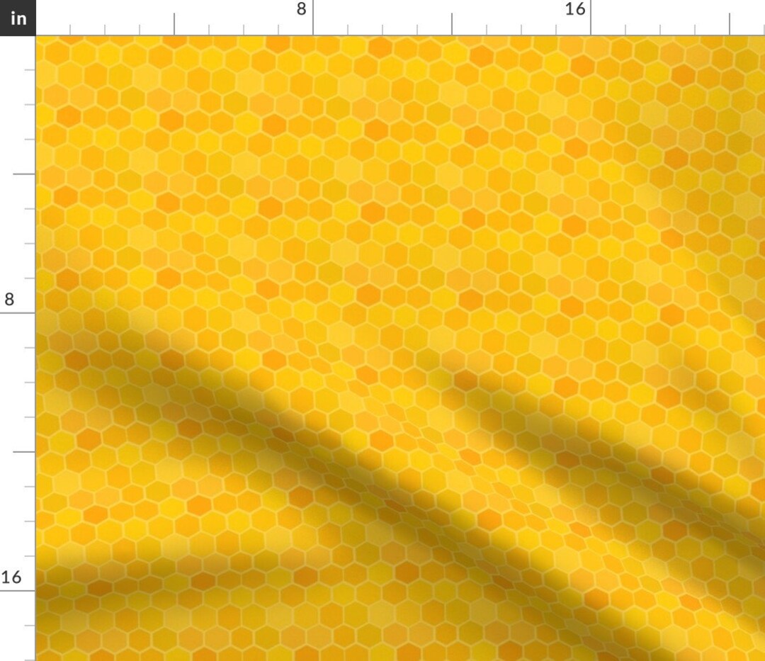Honeycomb Fabric Warm Honeycomb by Jayhutch Warm Colors - Etsy