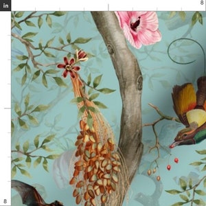 Romantic Chinoiserie Fabric Vintage Tropical by Utart Nostalgic Antique ...