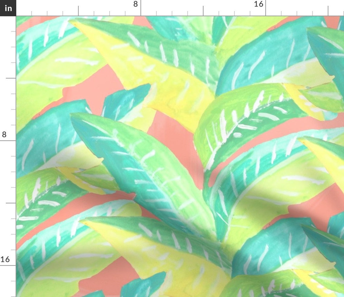 Pastel Tropical Fabric Banana Fade by Theprimefloridian | Etsy