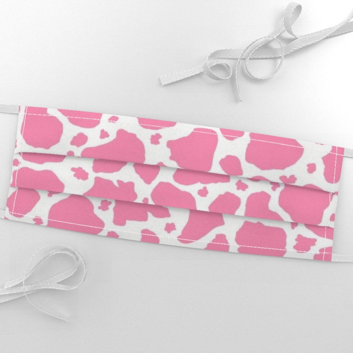 Cow Print Fabric Pink Cow Blobs by Amy G Pink White Kids - Etsy