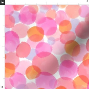 Pink Dots Fabric Garden Party Dots Large by Garden_girl_studio Bright ...