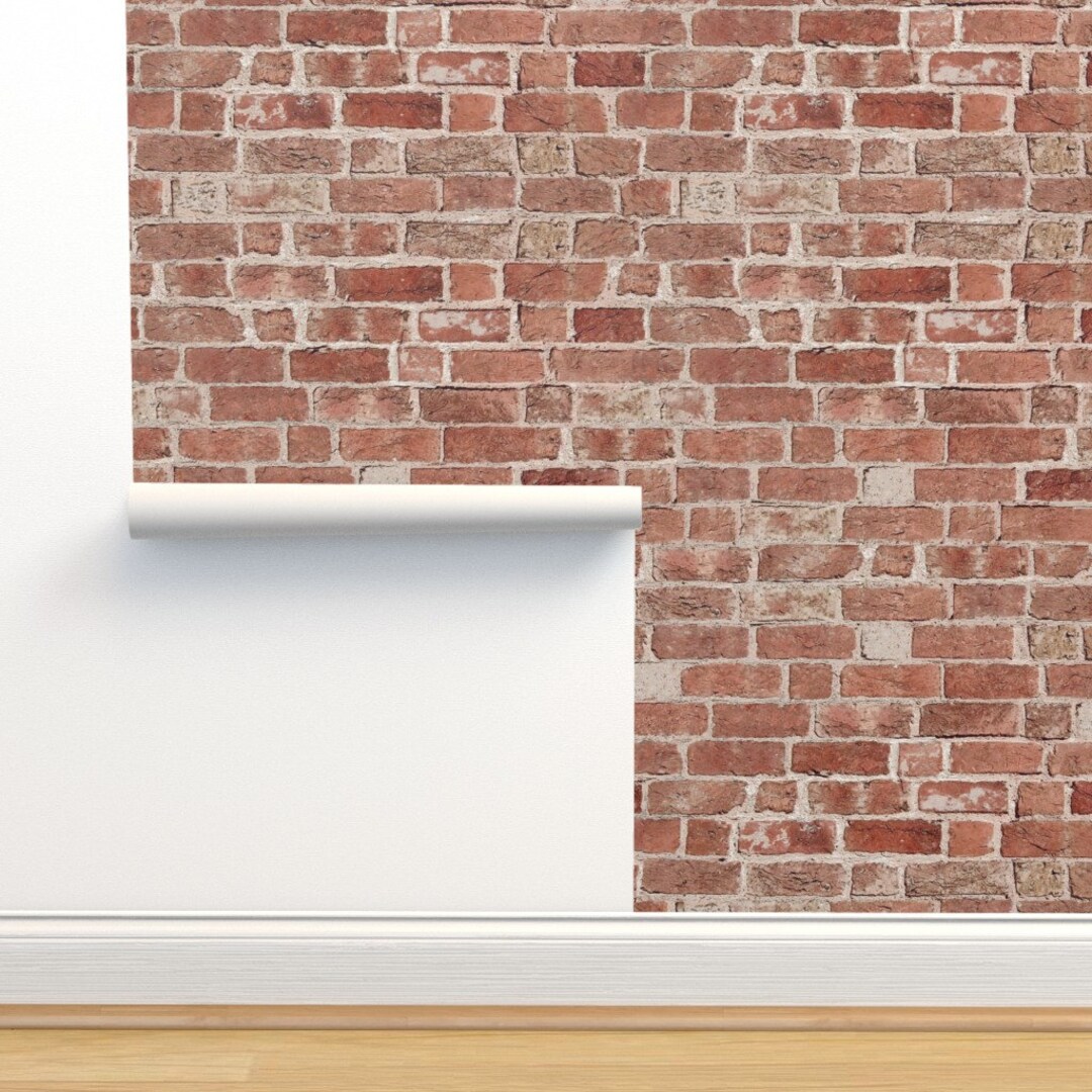 Faux Brick Wallpaper Antique Brick Wallpaper by - Etsy