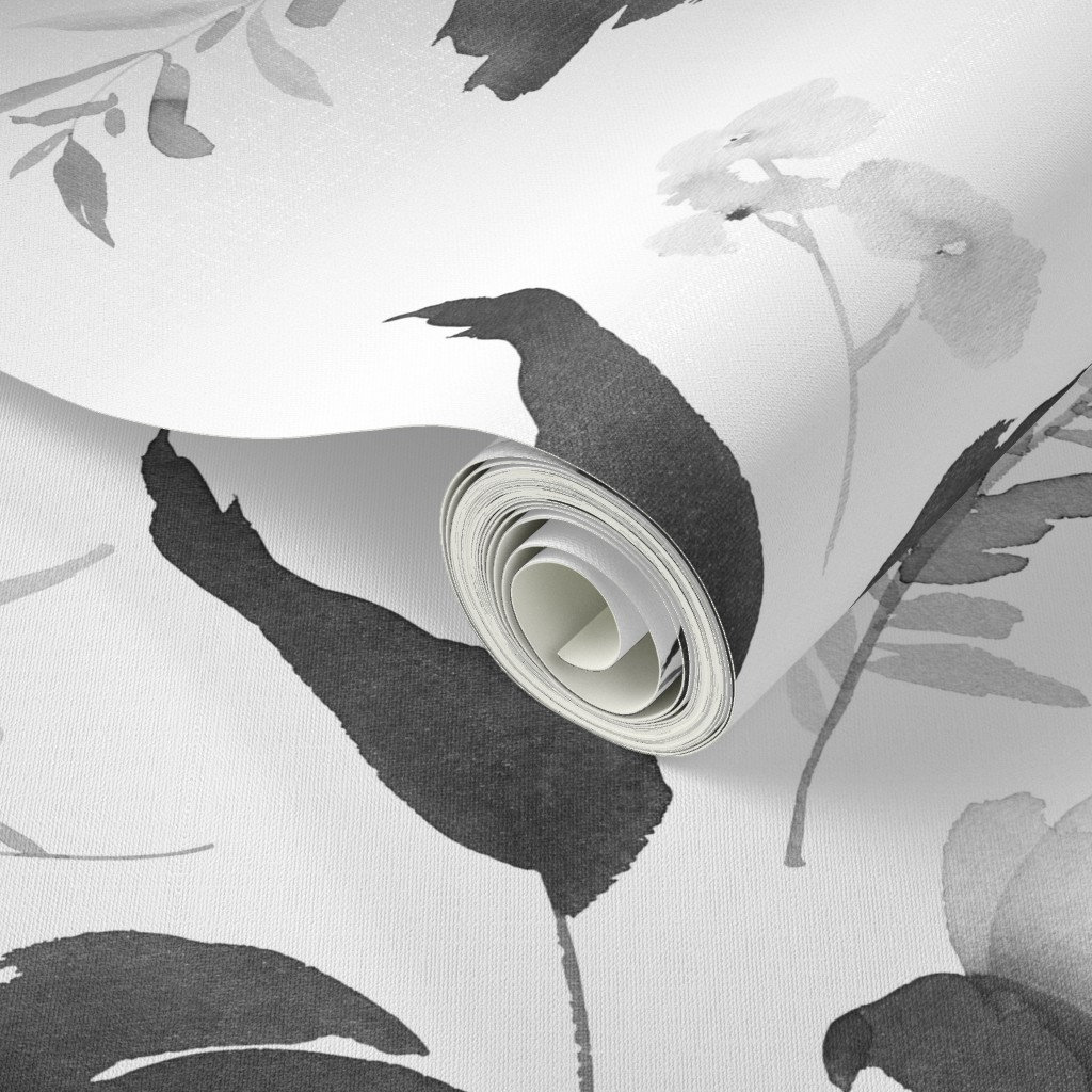 Black and White Wallpaper Spring Black and White by - Etsy