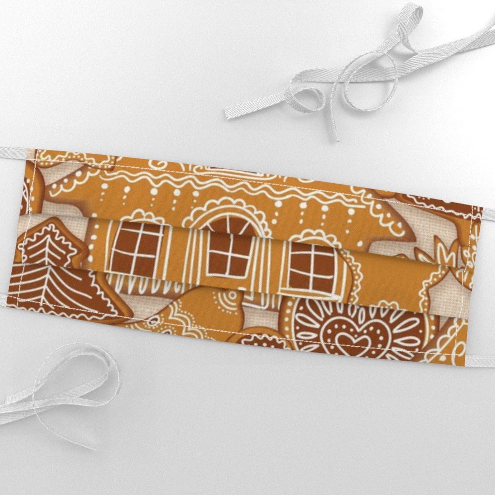 Gingerbread Houses Christmas Fabric Gingerbread House by | Etsy
