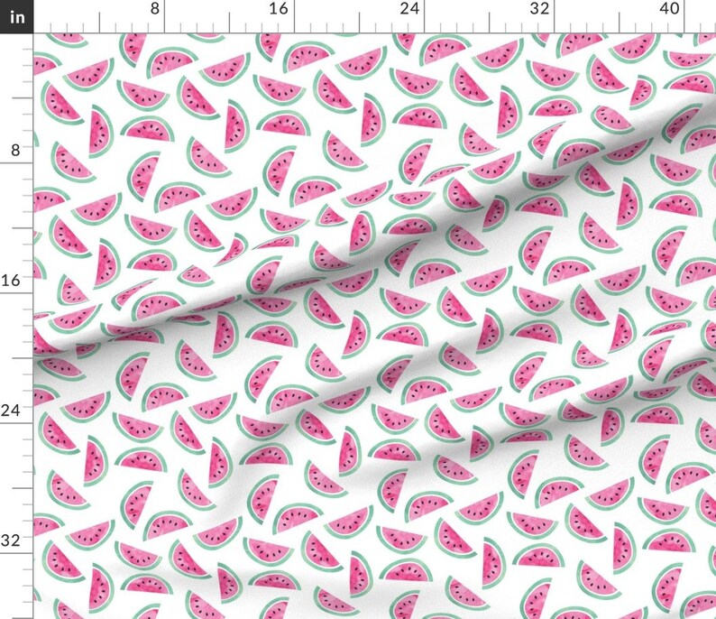 Watermelon Fabric Watercolor Watermelon Custom Fabric by - Etsy