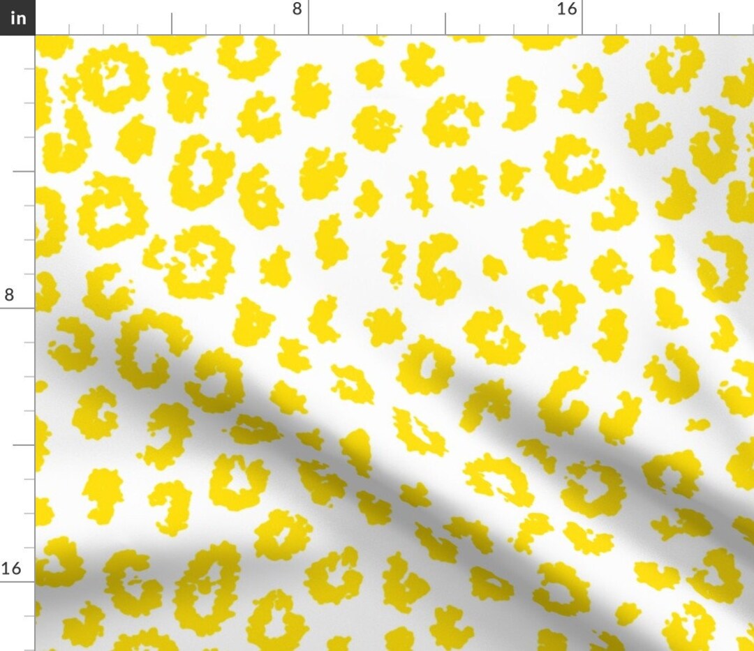 Leopard Spots Fabric Summer Leopard Yellow by Domesticate Leopard Spot ...
