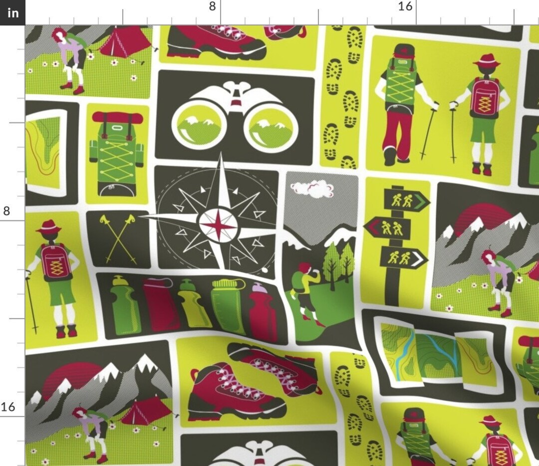 Hiking and Camping Fabric Just Around the Corner by Ebygomm Hiking ...