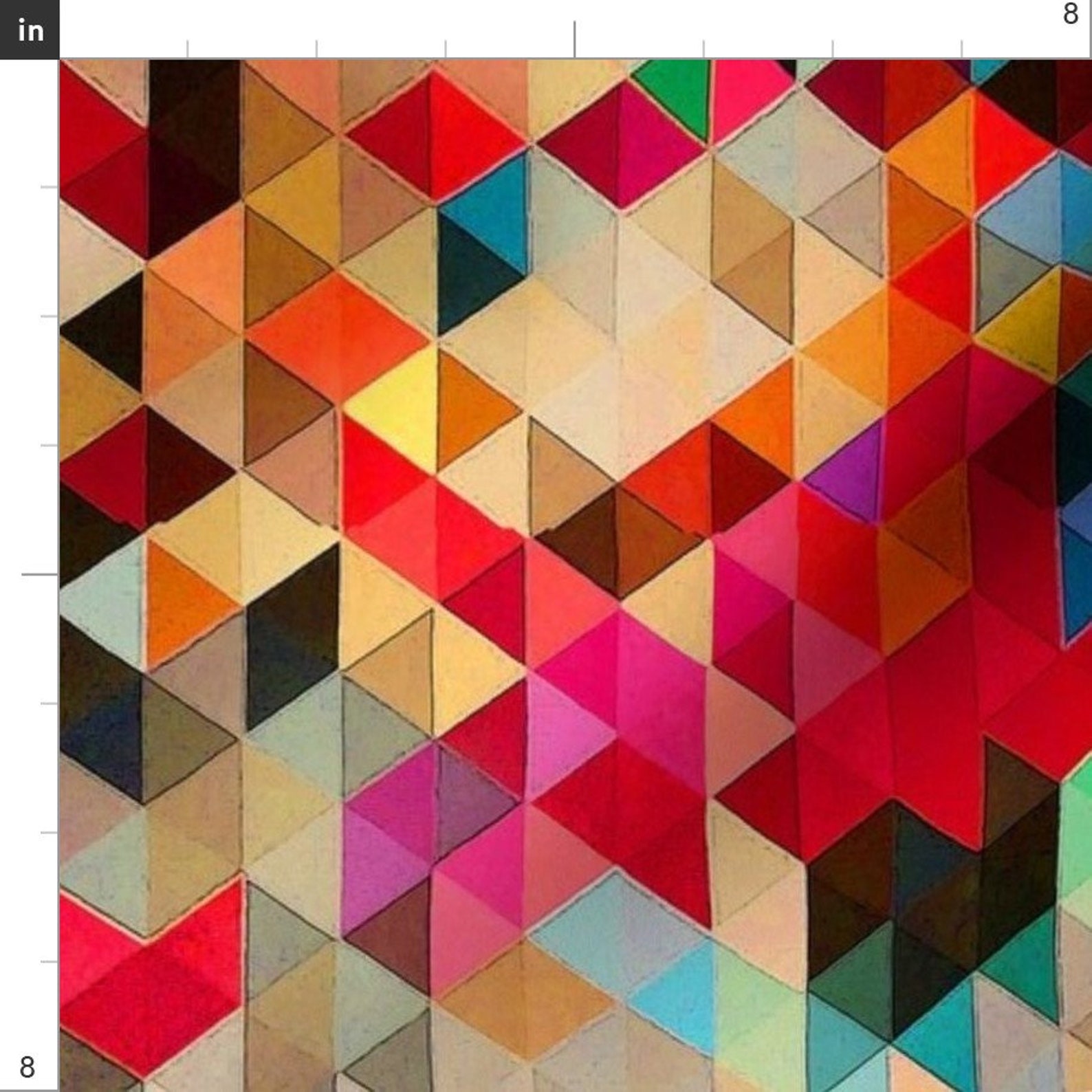 Complementary Colors Triangles Fabric Color Blocks by - Etsy