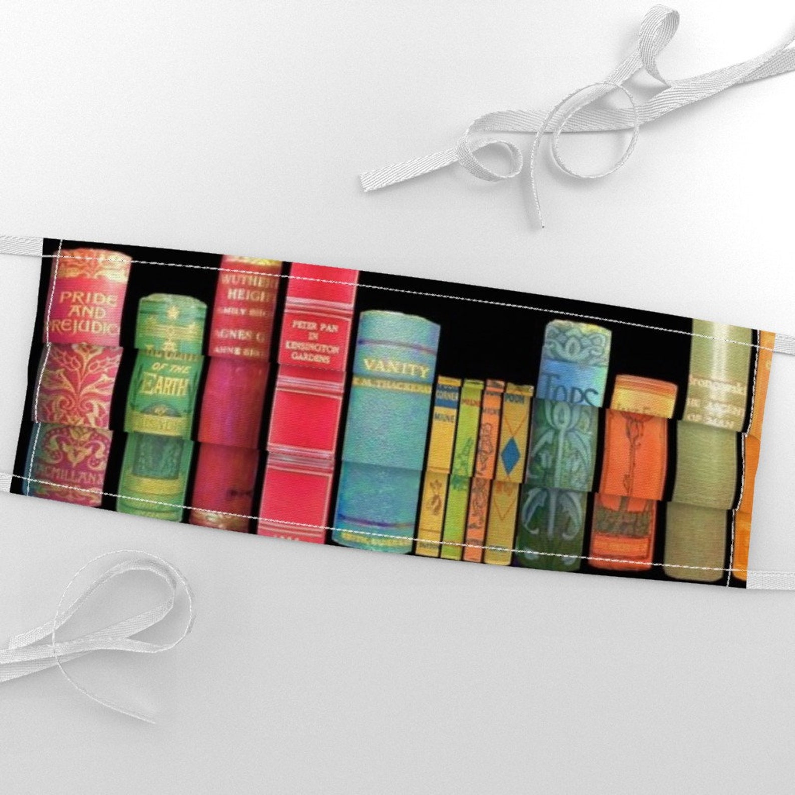 Vintage Library Fabric Antique Books Vintage Bookshelf / - Etsy