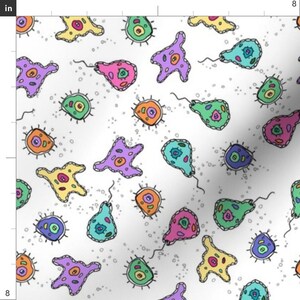 Microorganisms Fabric - Single Cells by Amber Morgan - Geek Nerd ...