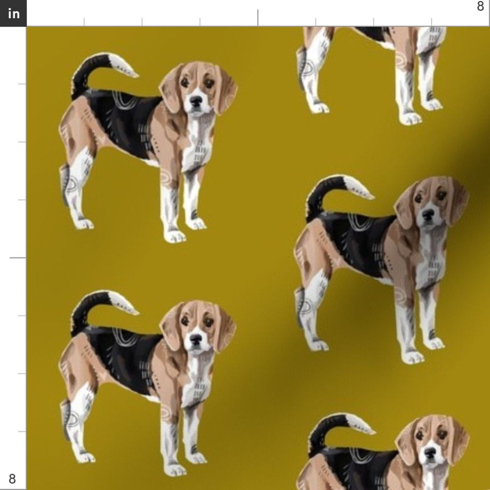 Beagle Fabric Beagle by Taraput Beagles Hound Dog Dogs Pet | Etsy