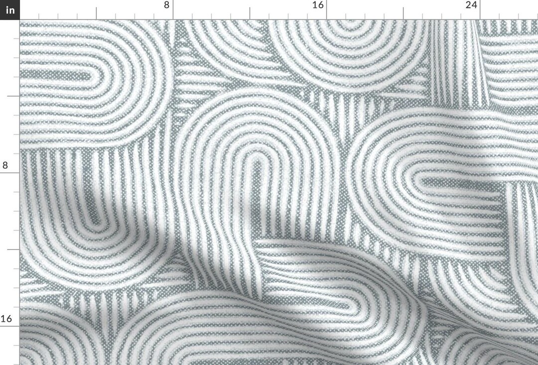 Blue Grey Zen Swirl Apparel Fabric Zen Garden by kuriyamadesigns Boho ...