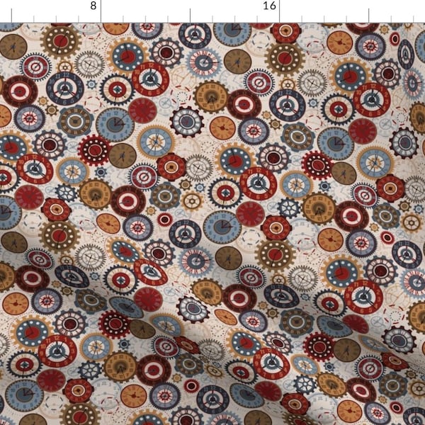 Clock Fabric - Etsy