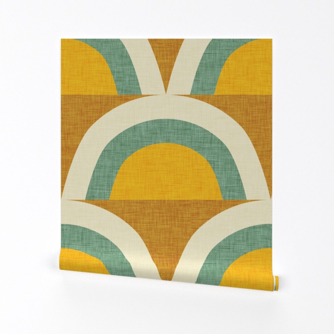 Mid Century Modern Wallpaper New Mid Mod Rainbow Magic by Bruxamagica ...