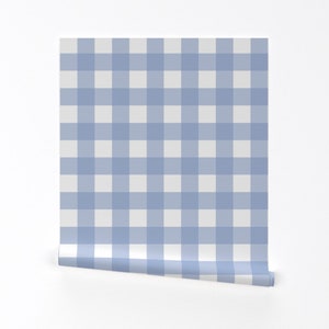 Buffalo Check Wallpaper Blue Buffalo Check by Xtinew - Etsy