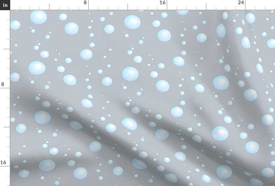 Bubbles Fabric - Bubbles on Grey by Sugarpinedesign - Gray Bubbles ...