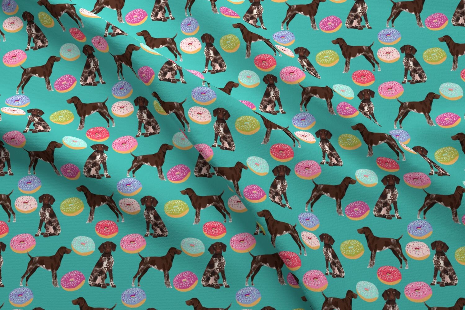 Rainbow Donuts Pointers Fabric German Shorthaired Pointer | Etsy