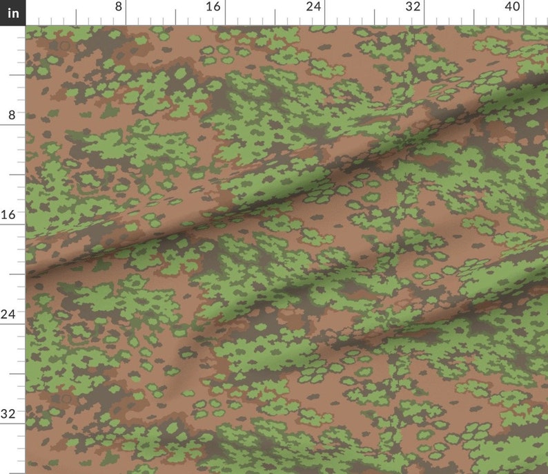 Spring Camo Fabric German by Ricraynor Spring Green - Etsy