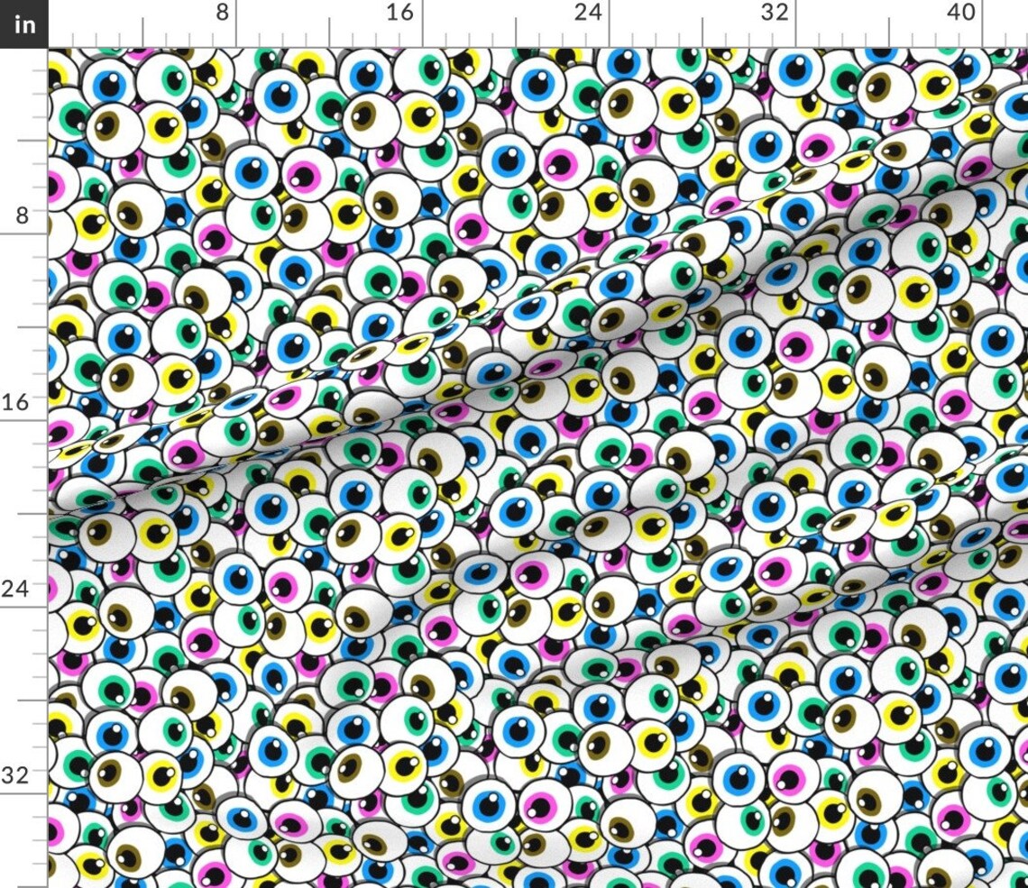 Colorful Eye Fabric Eyes Pile by B0rwear Eye Colors Spooky - Etsy