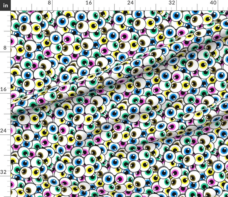 Colorful Eye Fabric Eyes Pile by B0rwear Eye Colors Spooky - Etsy