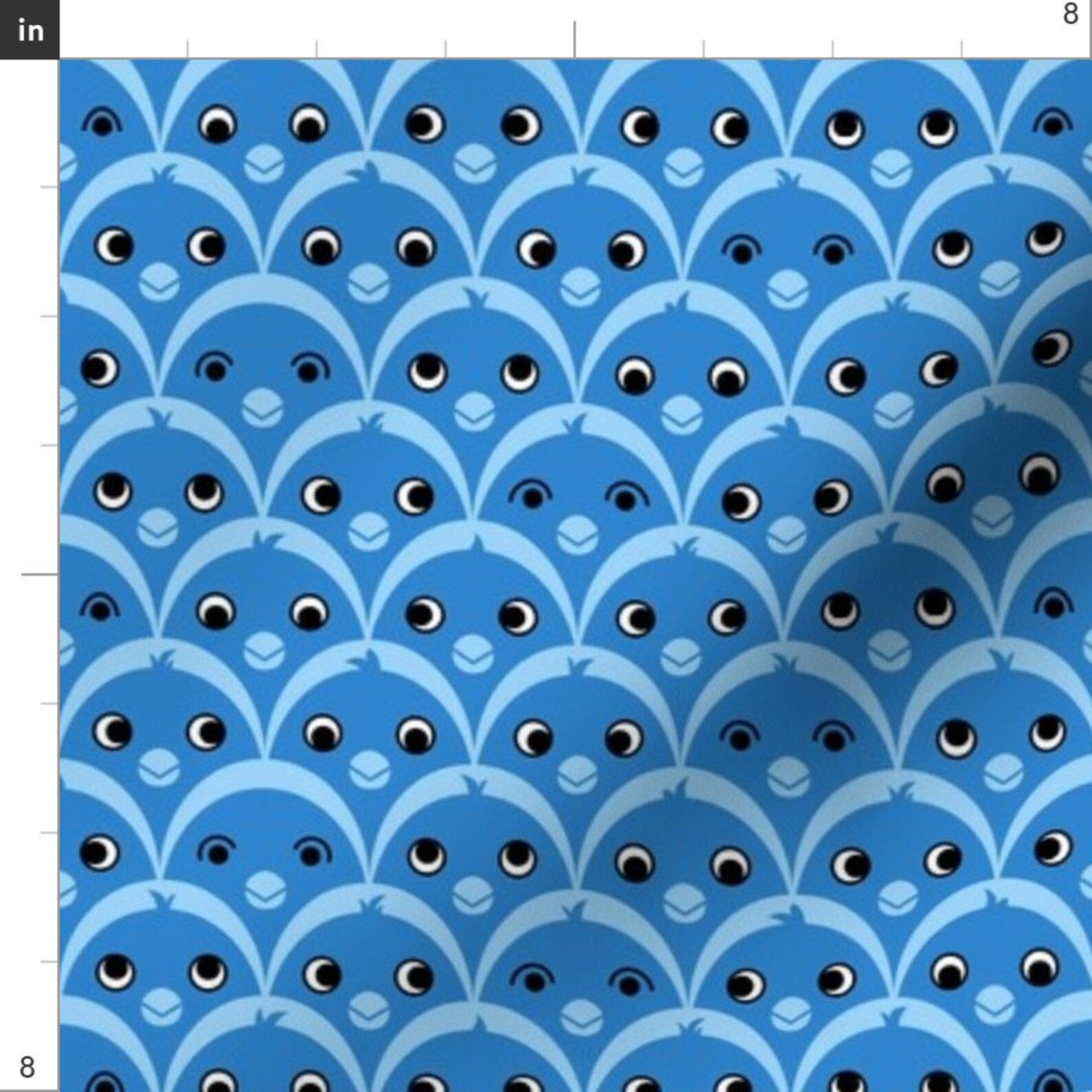 Bluebird Fabric Baby Blue Birds By Dunnspun Cute Blue Bird | Etsy