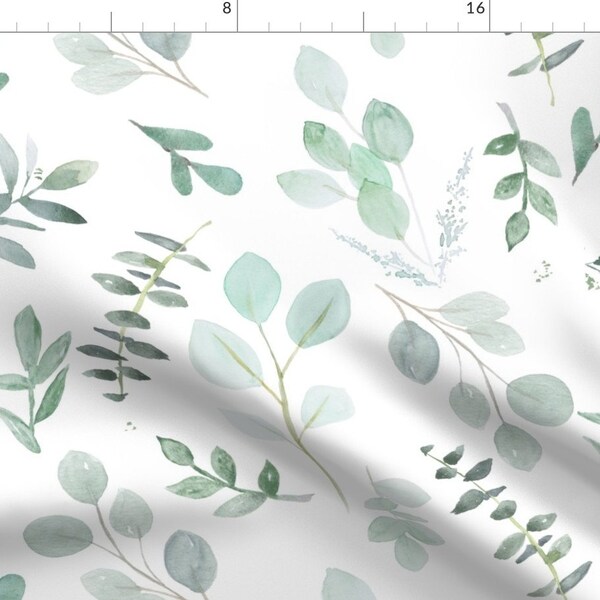 Eucalyptus Fabric Jumbo Botanical Eucalyptus Australian Native Edition ...
