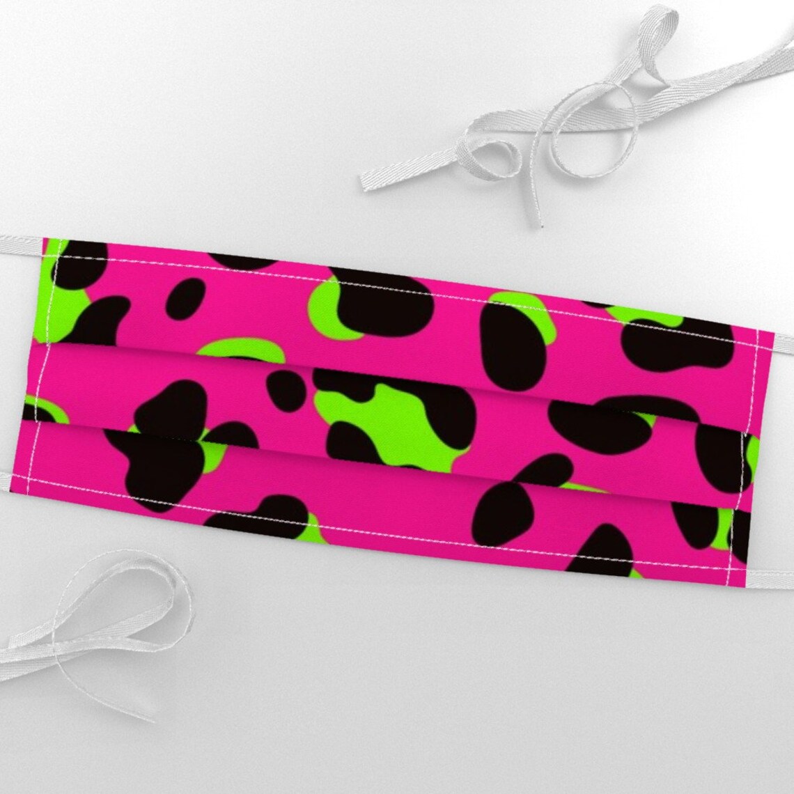 Neon Leopard Fabric Neon Pink and Lime Green Leopard Animal | Etsy