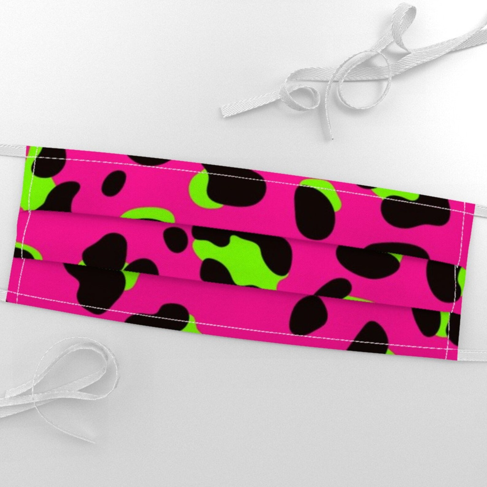 Neon Leopard Fabric Neon Pink and Lime Green Leopard Animal | Etsy