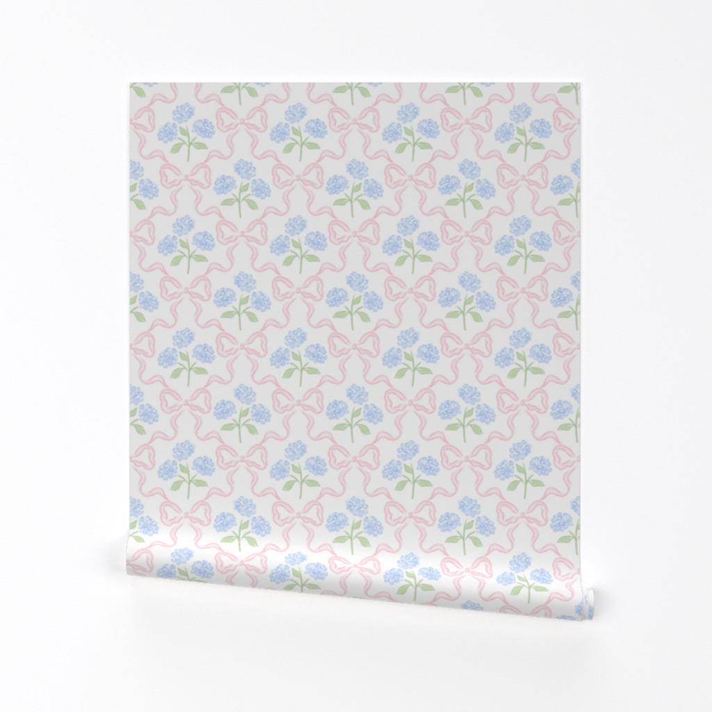 Preppy Bow Floral Removable Peel and Stick Wallpaper - Delicate ...