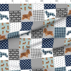 Cocker Spaniel Fabric Cocker Spaniel Pet Quilt B Cheater Quilt Dog ...
