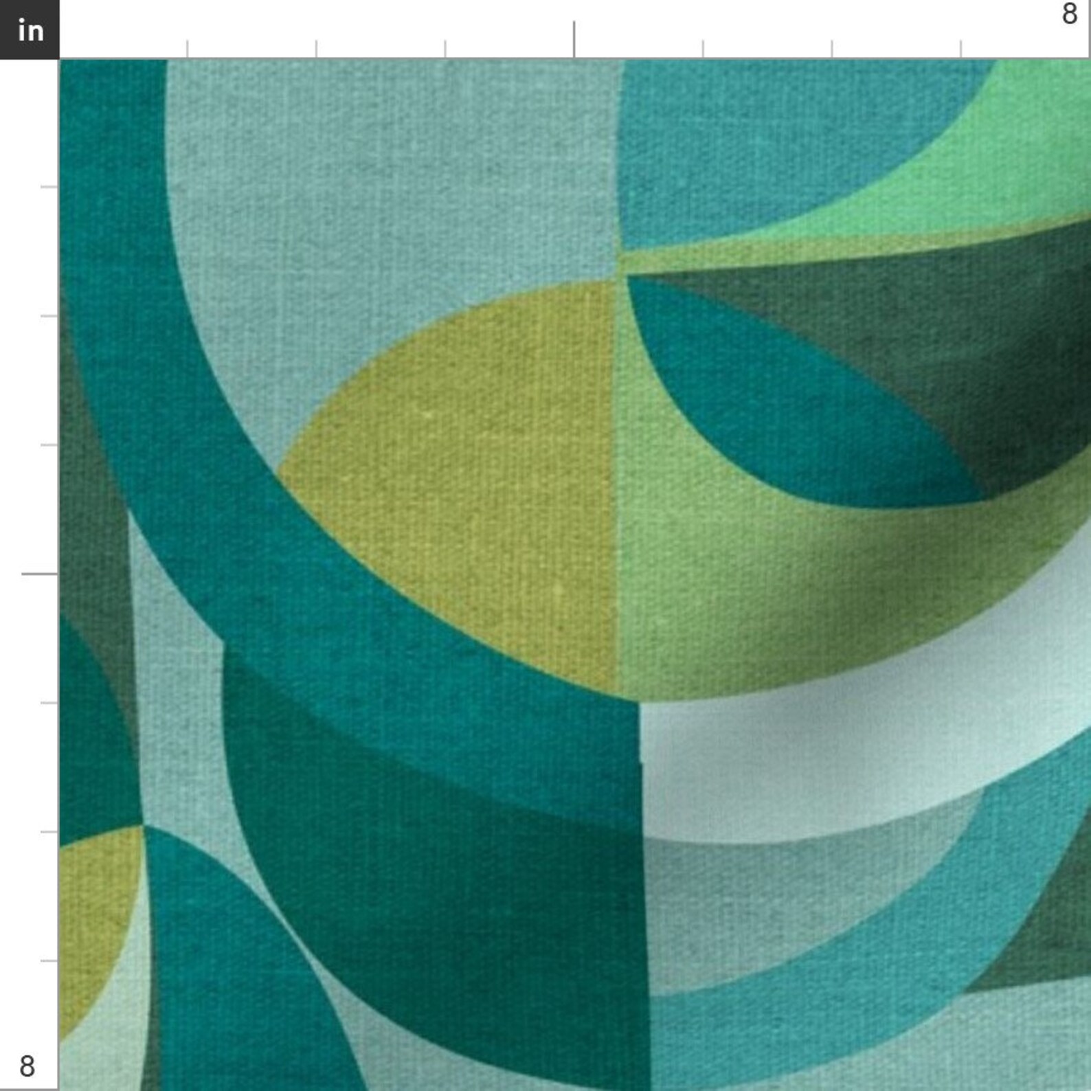 Mid Century Modern Circles Fabric Modern Circles Teal by | Etsy