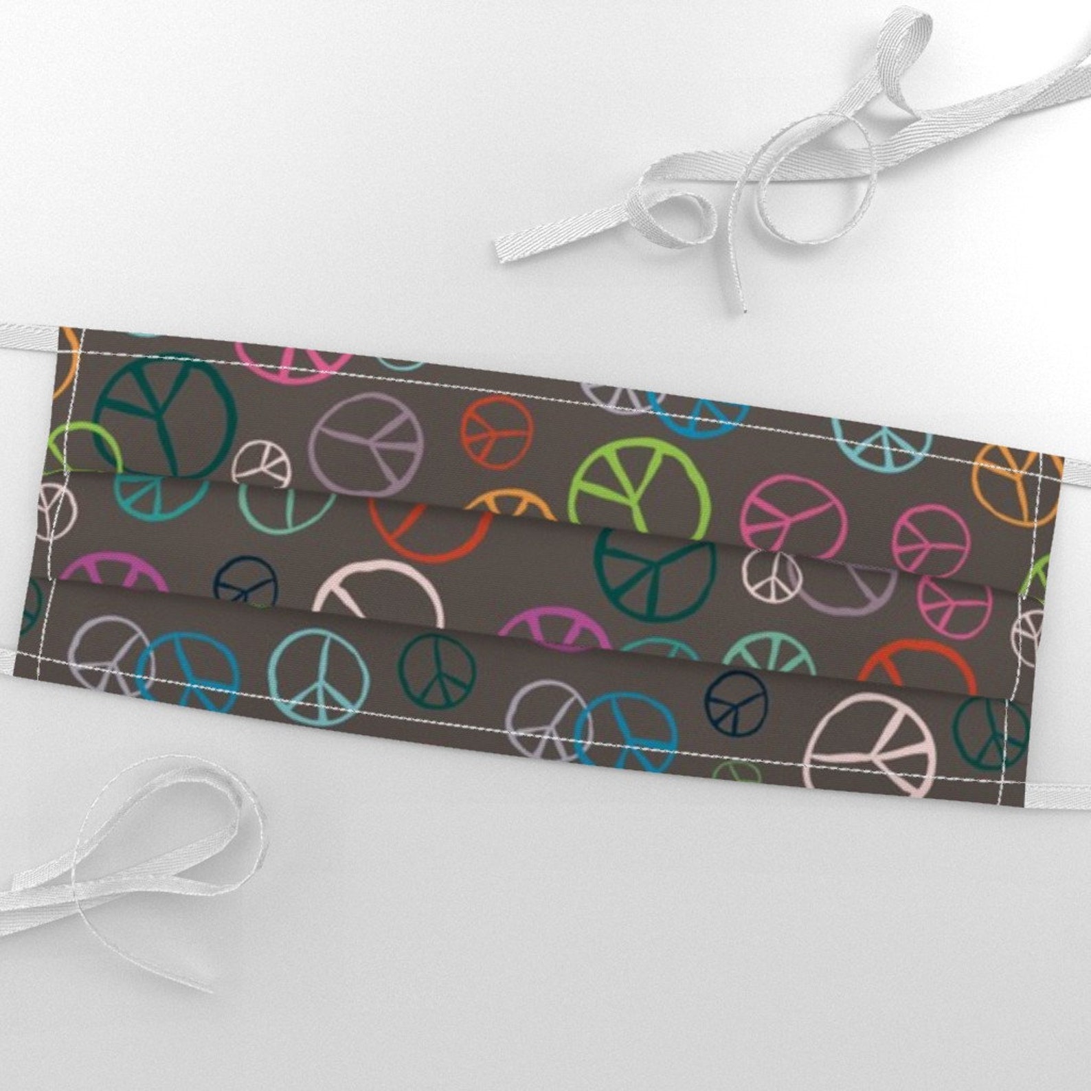 Peace Fabric Sketchy Peace by Heidiryancreative Multicolor | Etsy