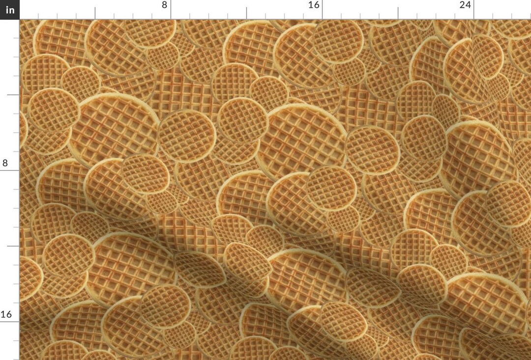 Waffles Fabric - Waffles by Costumewrangler - Waffles Breakfast Food ...