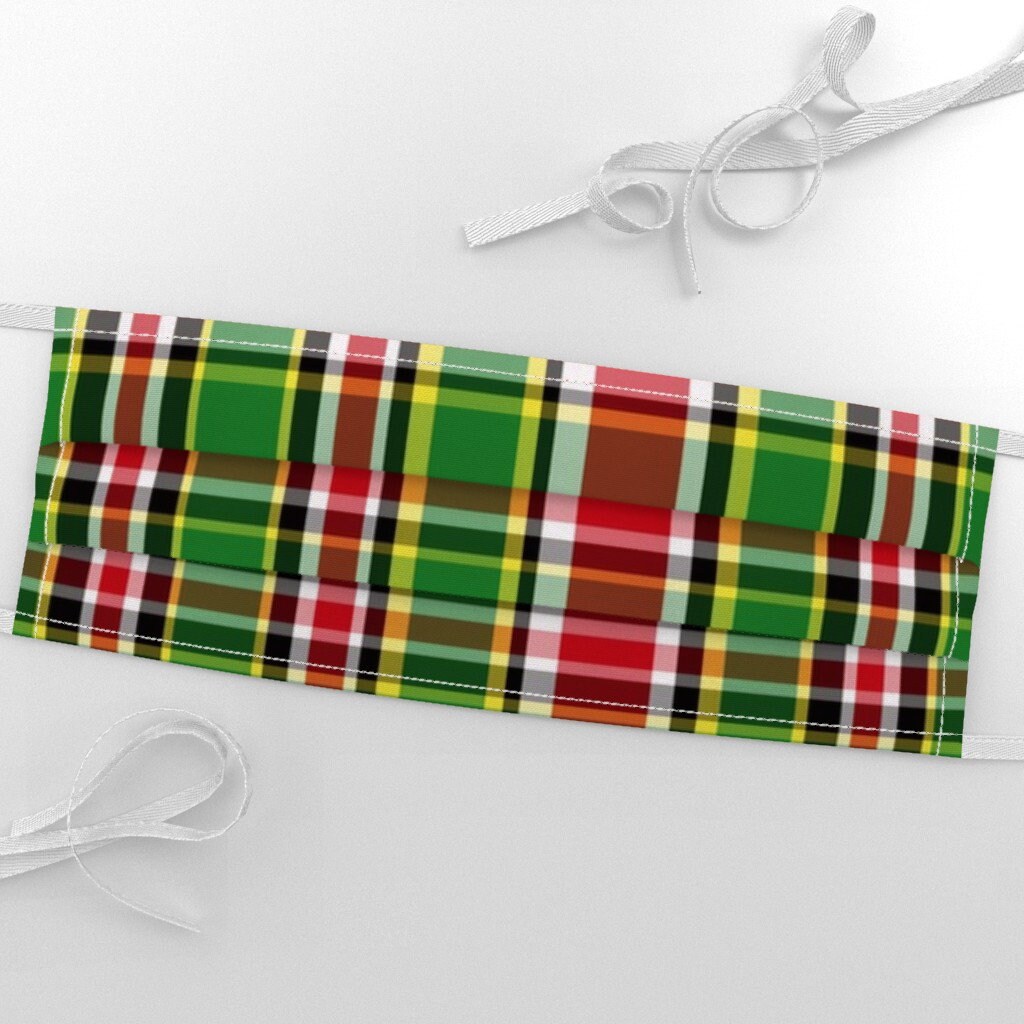 Christmas Plaid Fabric Christmas Plaid by Leroyj Red and | Etsy