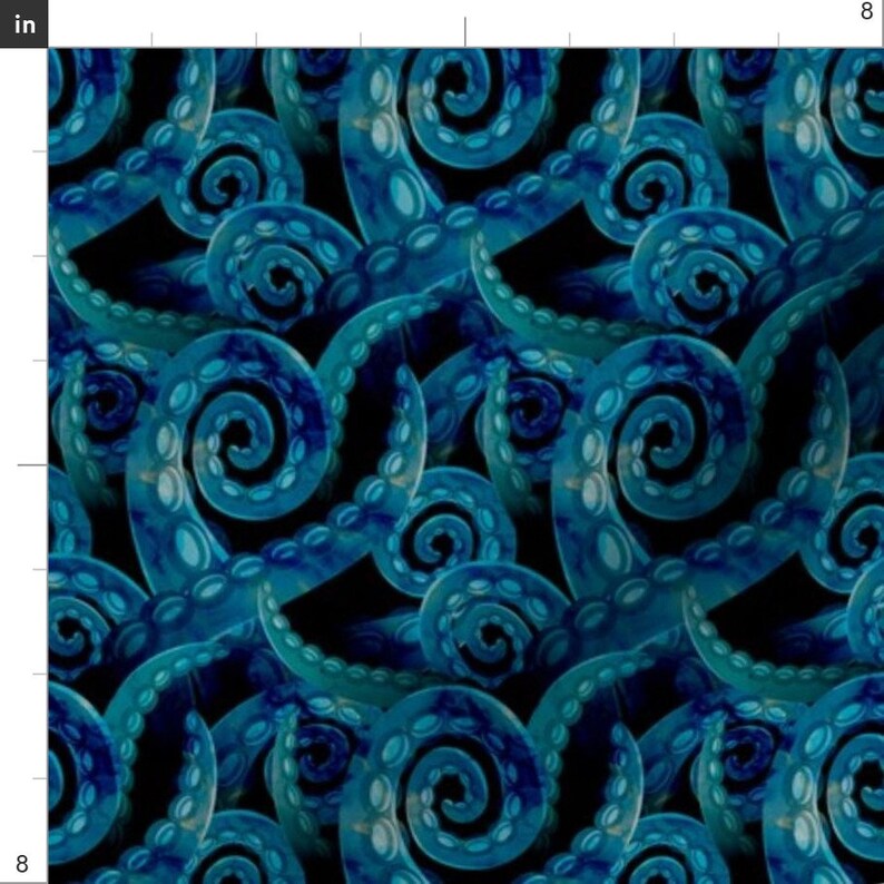 Octopus Fabric Octopus Watercolor by Littlearrowdesign - Etsy
