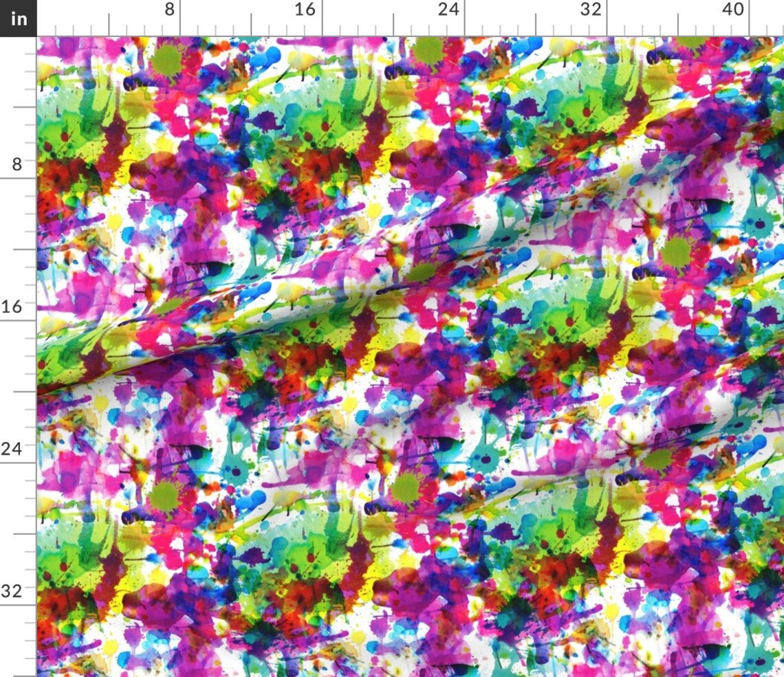 Paint Splatters Fabric Splatters Galore by Karismithdesigns - Etsy
