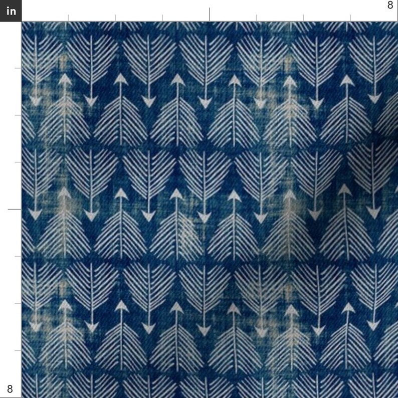 Distressed Indigo Arrows Fabric Django Arrows indigo Small | Etsy