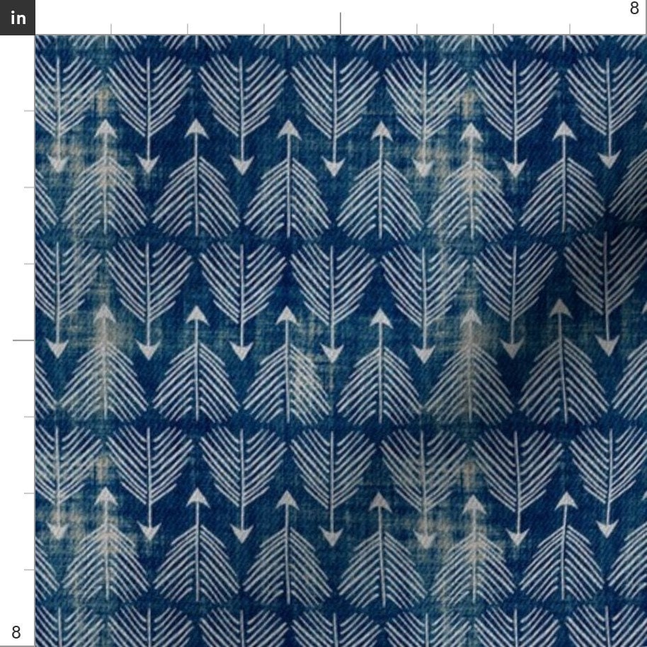 Distressed Indigo Arrows Fabric Django Arrows indigo Small - Etsy