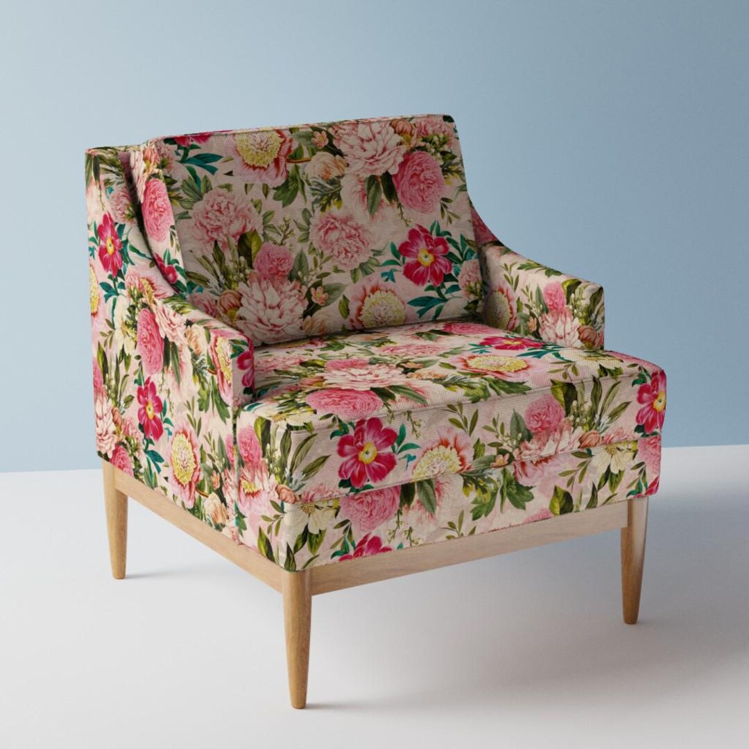 Redoute Peony Upholstery Fabric- Redoute Roses by Utart - Romantic ...