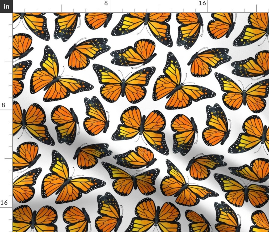 Monarch Fabric Monarch Butterfly Watercolor by Jannasalak Monarch ...