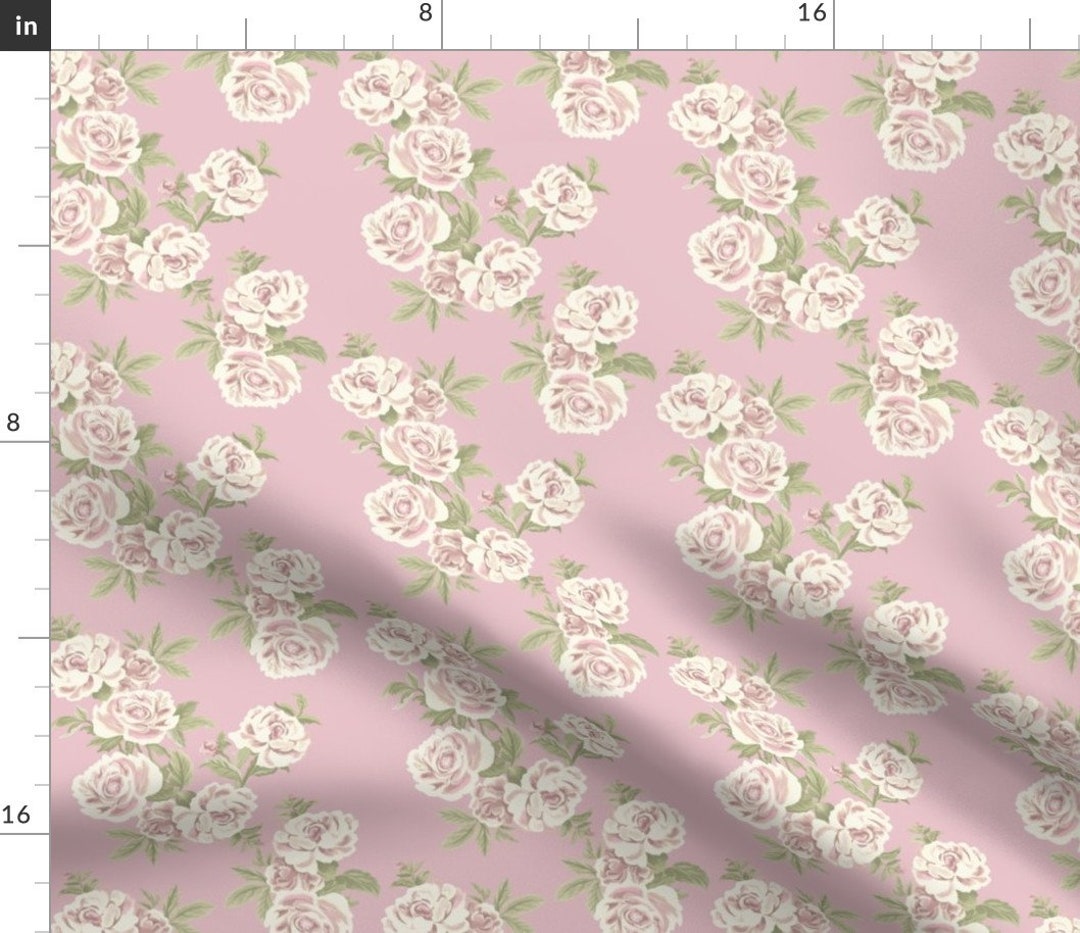 Traditional Floral Fabric Victorian Rose Garden by 3rittanylane Rose ...