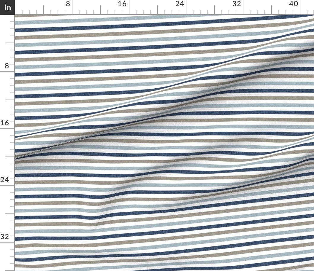 Textured Stripy Fabric Stripe Rustic Woods Linen Stripes by | Etsy
