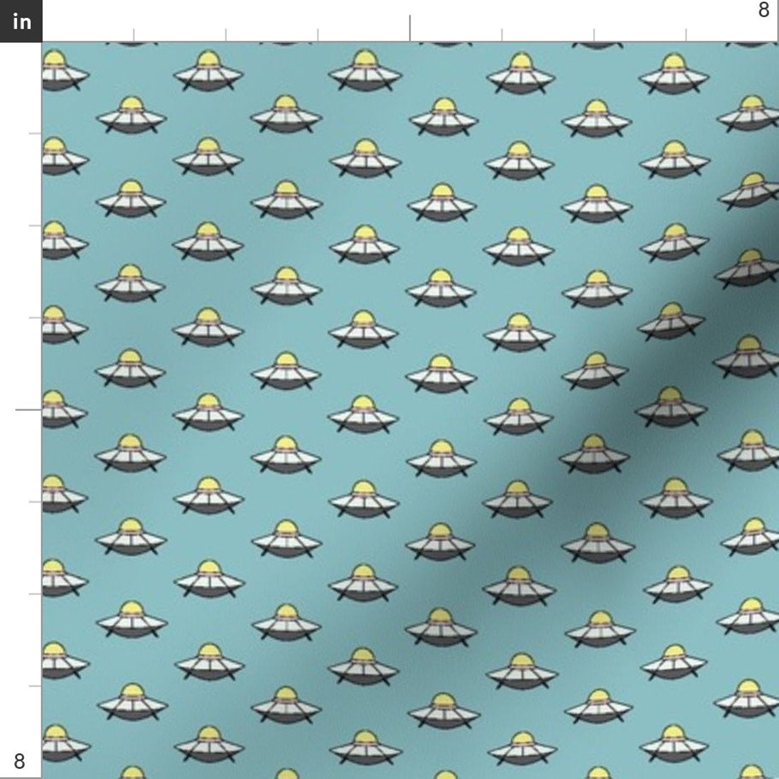 Ufo Fabric Ufo by Littlethimbledesigns Ufo Flying Saucer - Etsy