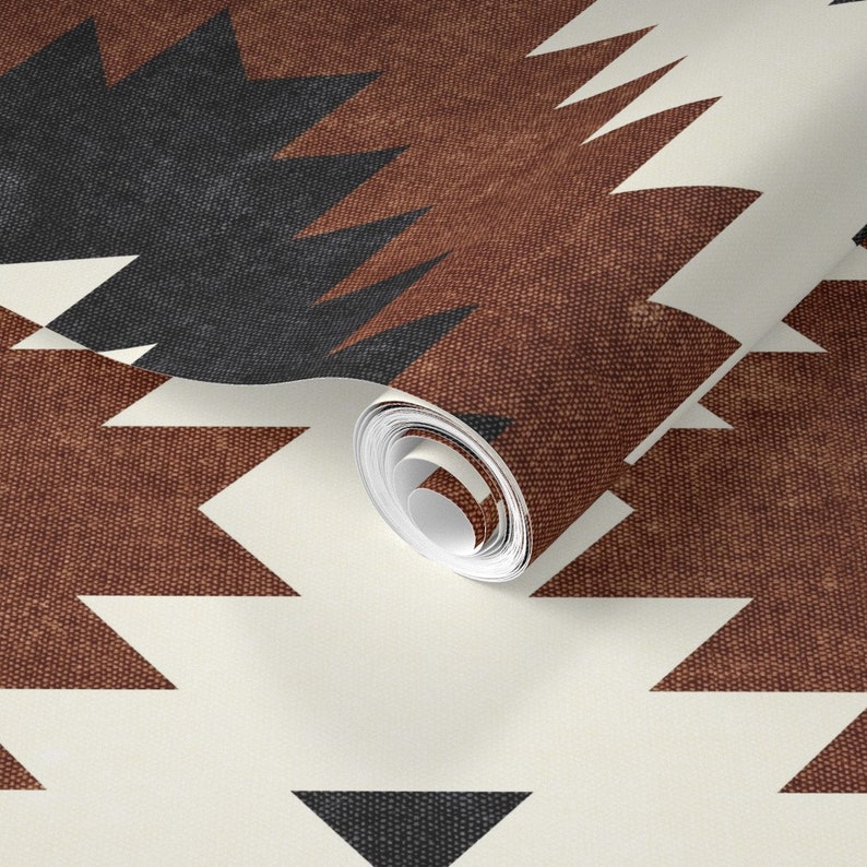 Southwestern Wallpaper Aztec Neutrals by Littlearrowdecor - Etsy