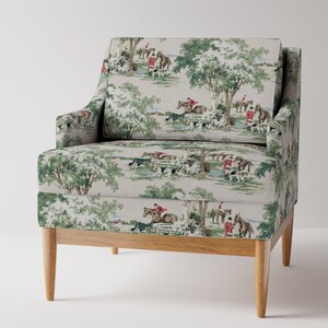 Equestrian Toile Upholstery Fabric- Hunt Scene by Ponymacaroni - Fox ...