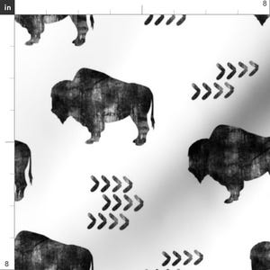 Buffalo Fabric - Distressed Buffalo || Bw by Littlearrowdesign ...