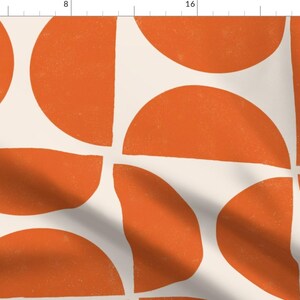 Mod Shapes Upholstery Fabric- Half Moon in Orange by Latheandquill ...