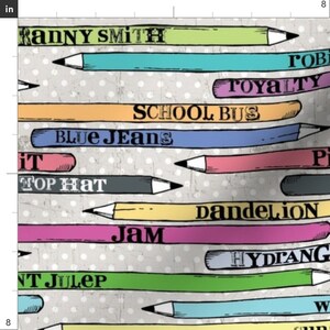 Vintage Colored Pencil Fabric Colour Me Vintage by - Etsy