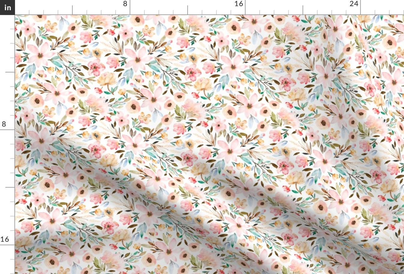 Watercolor Spring Floral Fabric - Indy Bloom Design Mae B by ...