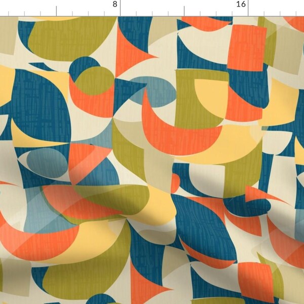 Mid Century Fabric by the Yard - Etsy